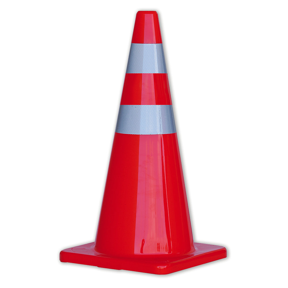 Orange Hi-Vis Traffic Cones With Reflective Band 900mm – Safety Exp